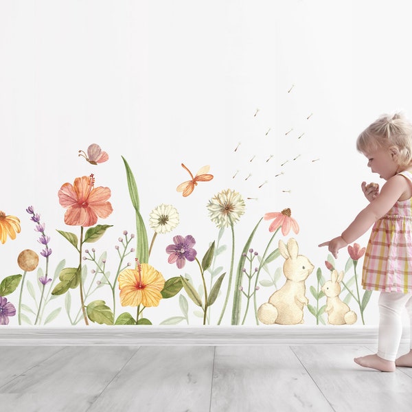 Floral Wall Decals - Etsy