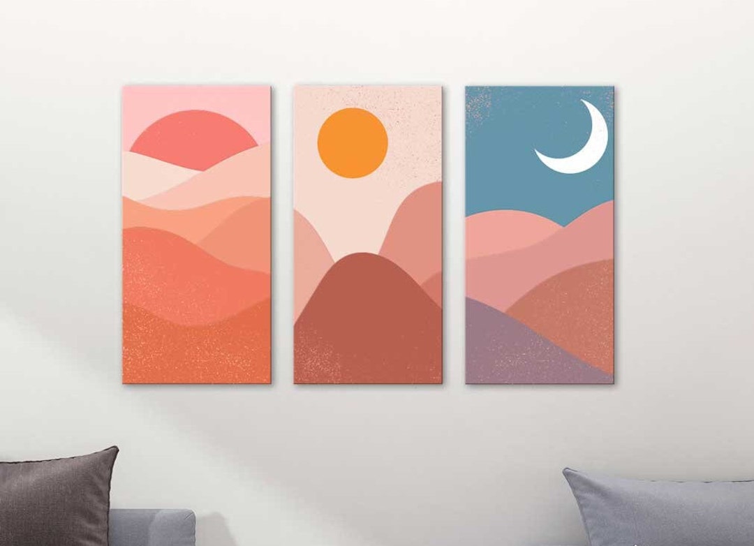 Abstract Contemporary Aesthetic Landscapes Canvas | Australian Made ...