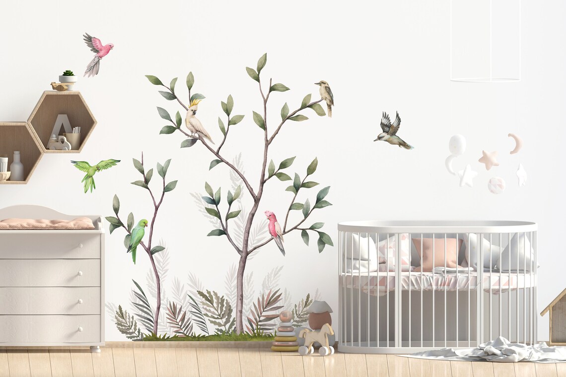 Australian Birds on the Tree Wall Decals - Etsy Australia