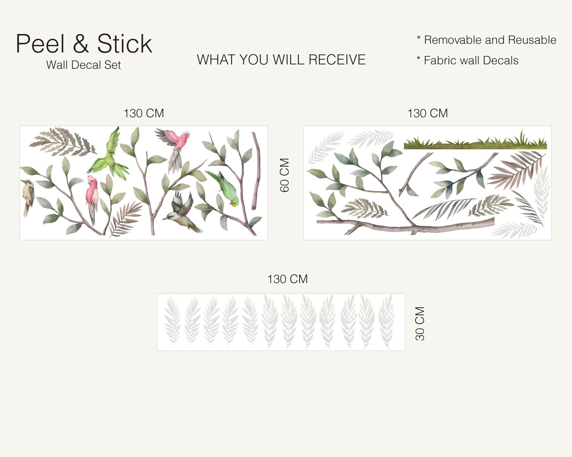 Australian Birds on the Tree Wall Decals - Etsy Australia