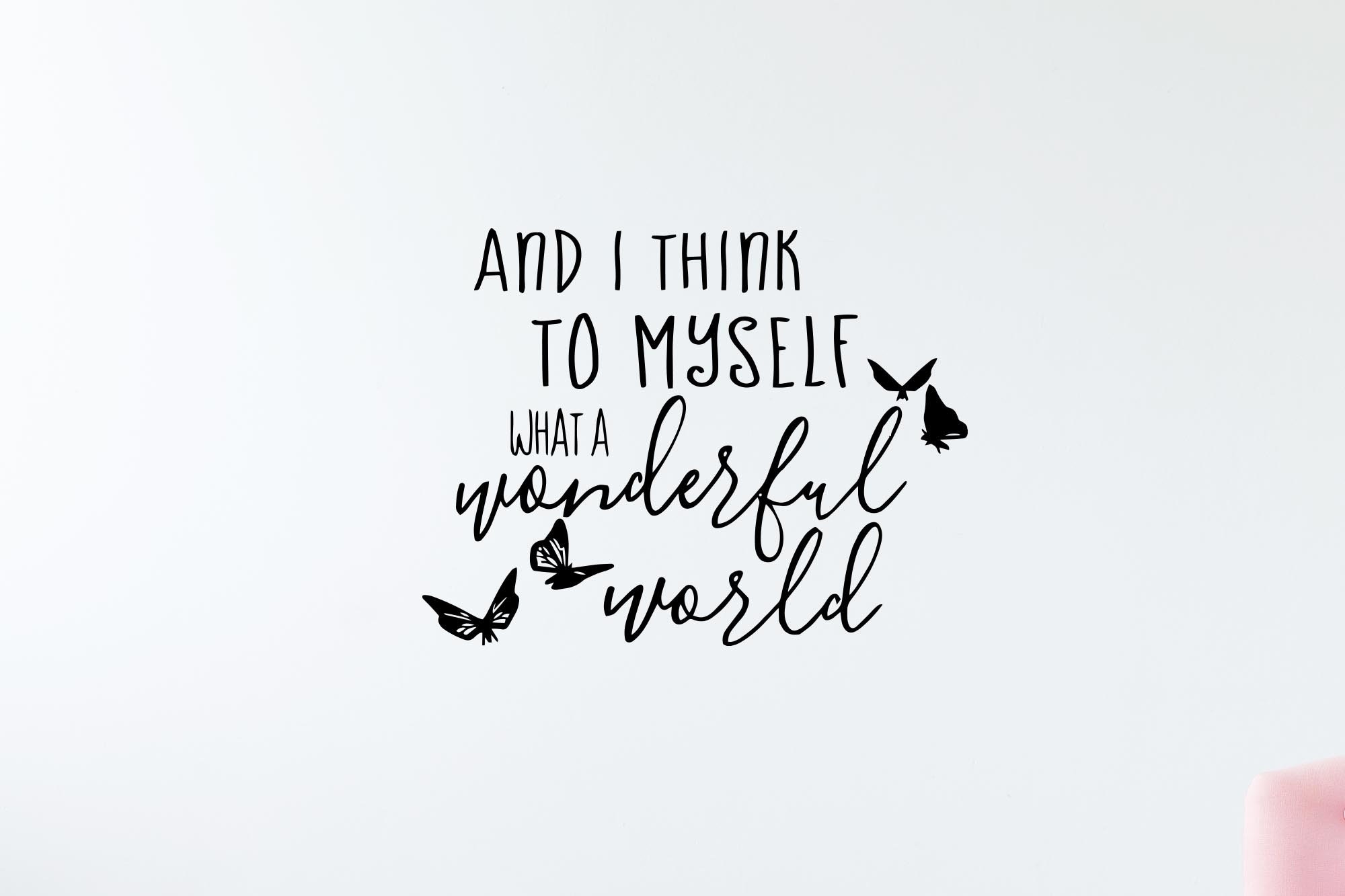 And I Think to Myself | Wall Decals Quote - Etsy