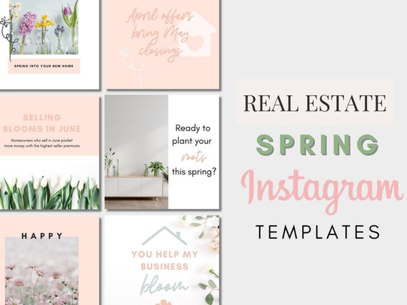 14 Spring Real Estate Posts Realtor Spring Instagram Posts - Etsy