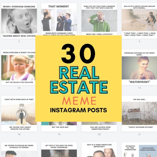 Funny Real Estate Posts Real Estate Agent Instagram - Etsy