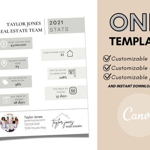 Real Estate Team Stats Flyer,realtor Stats, Real Estate Marketing, Real ...