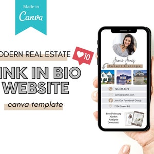 Instagram Bio Landing Page, Realtor Marketing, Real Estate, Realtor ...
