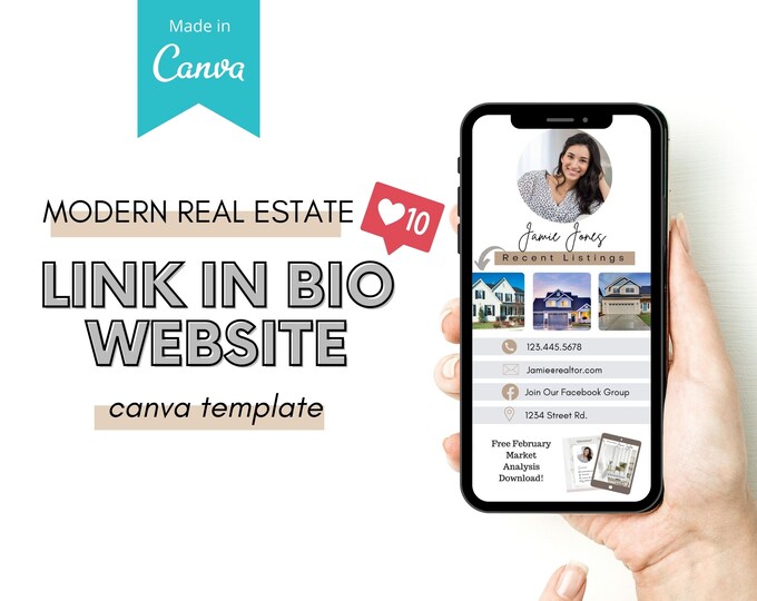 Instagram Bio Landing Page, Realtor Marketing, Real Estate, Realtor ...