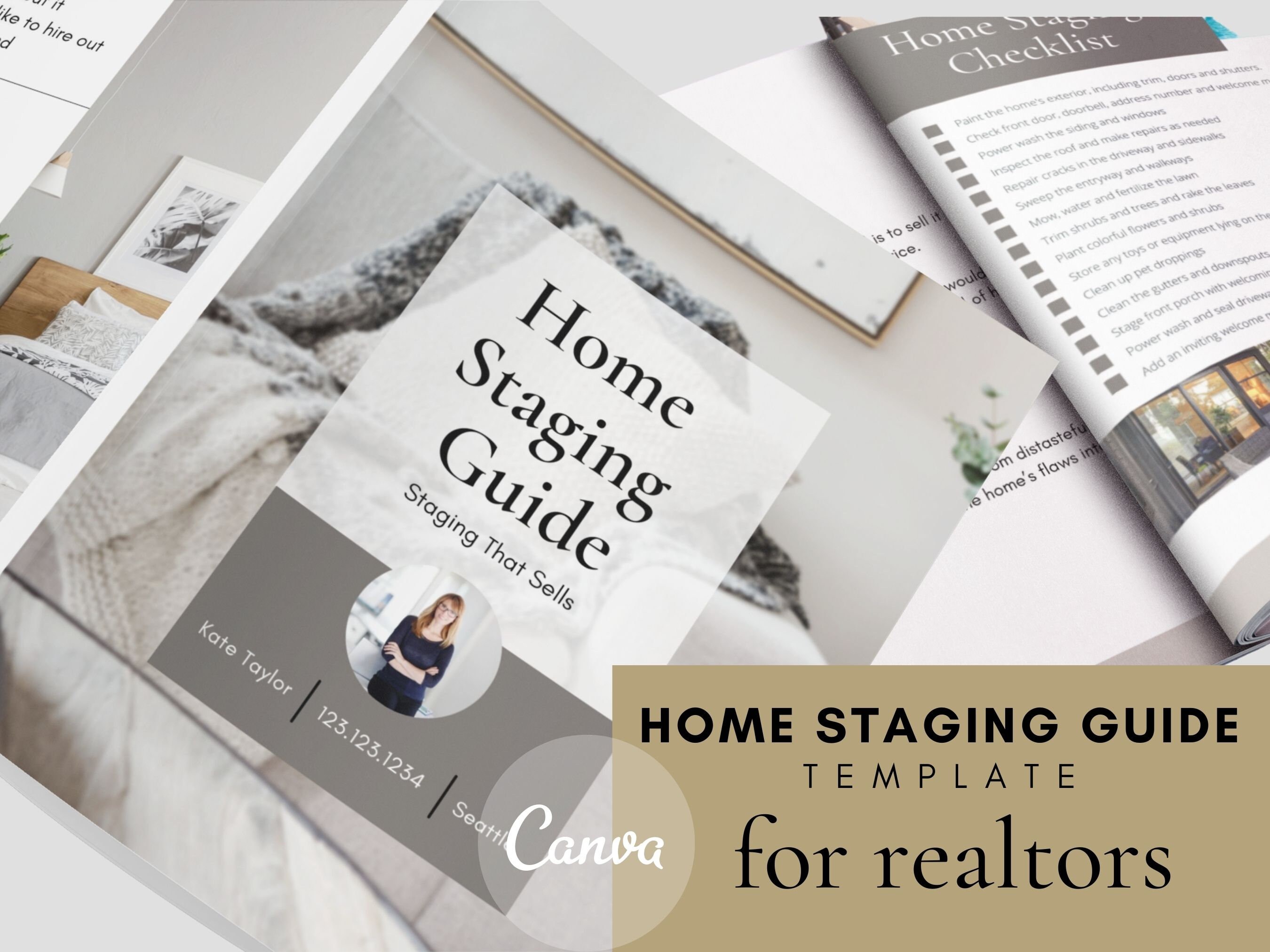 HOME STAGING Guide for Realtors Home Staging Checklist Real - Etsy
