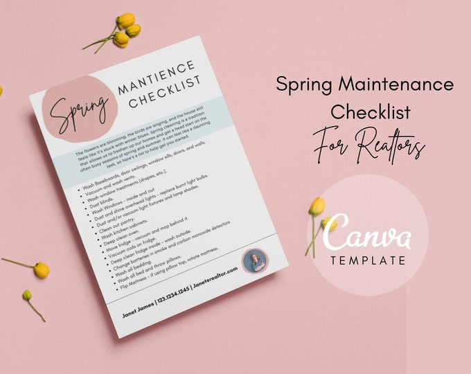 Spring Maintenance Checklist , Real Estate Spring Cleaning Checklist ...