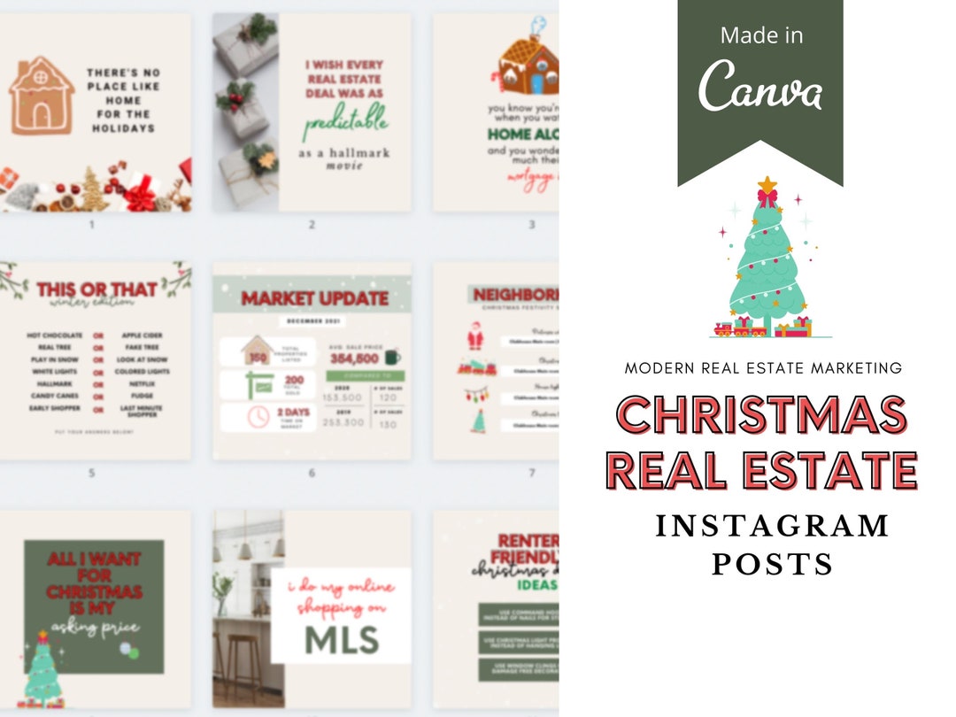 WINTER Real Estate Instagram Templates, Real Estate Instagram, Real ...