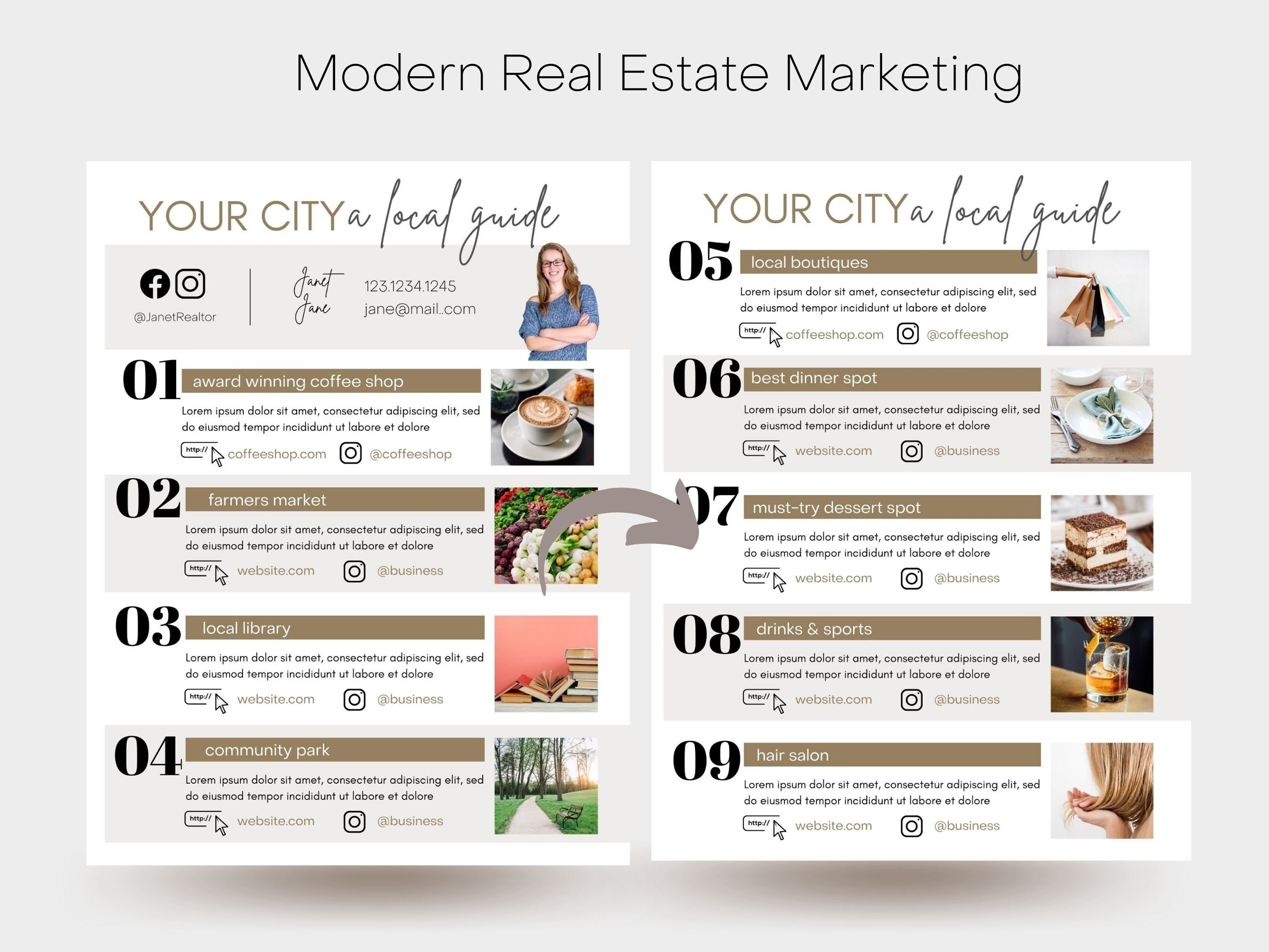 Real Estate Local Guide Template City Guide Flyer Real | Etsy