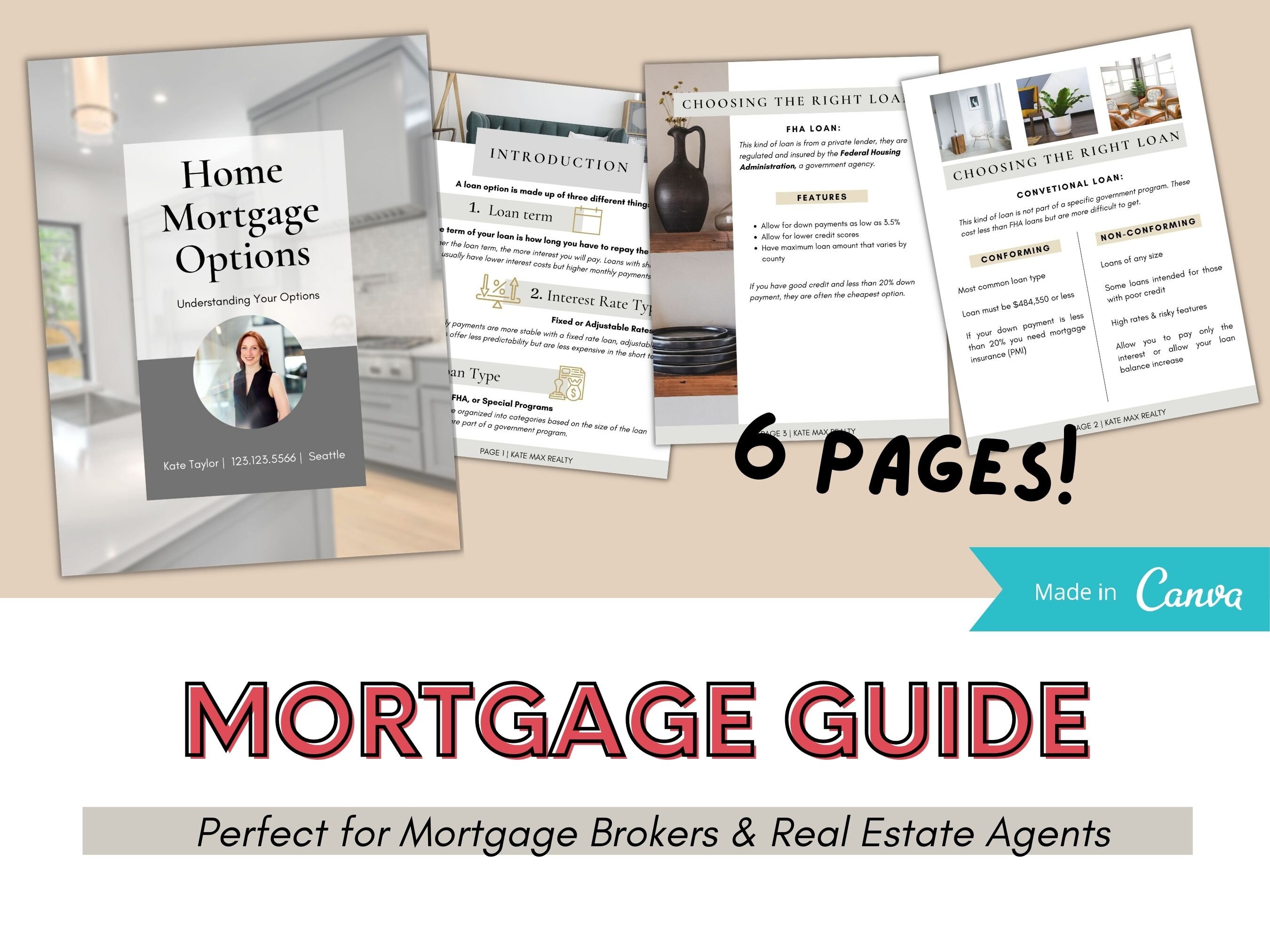 Mortgage Guide Template Mortgage Broker Templates Mortgage - Etsy UK