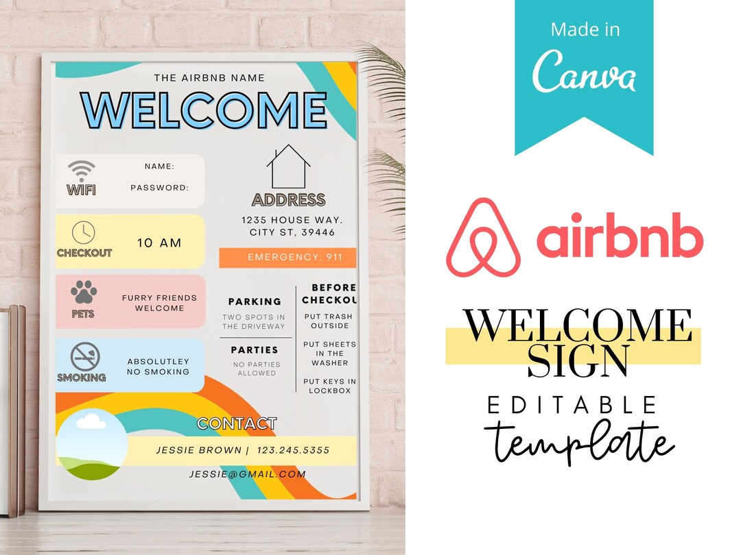 Airbnb Welcome Print Airbnb Airbnb Welcome Book Airbnb - Etsy