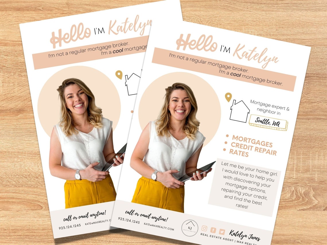 Mortgage Broker Flyer Loan Officer Flyer Mortgage Broker - Etsy