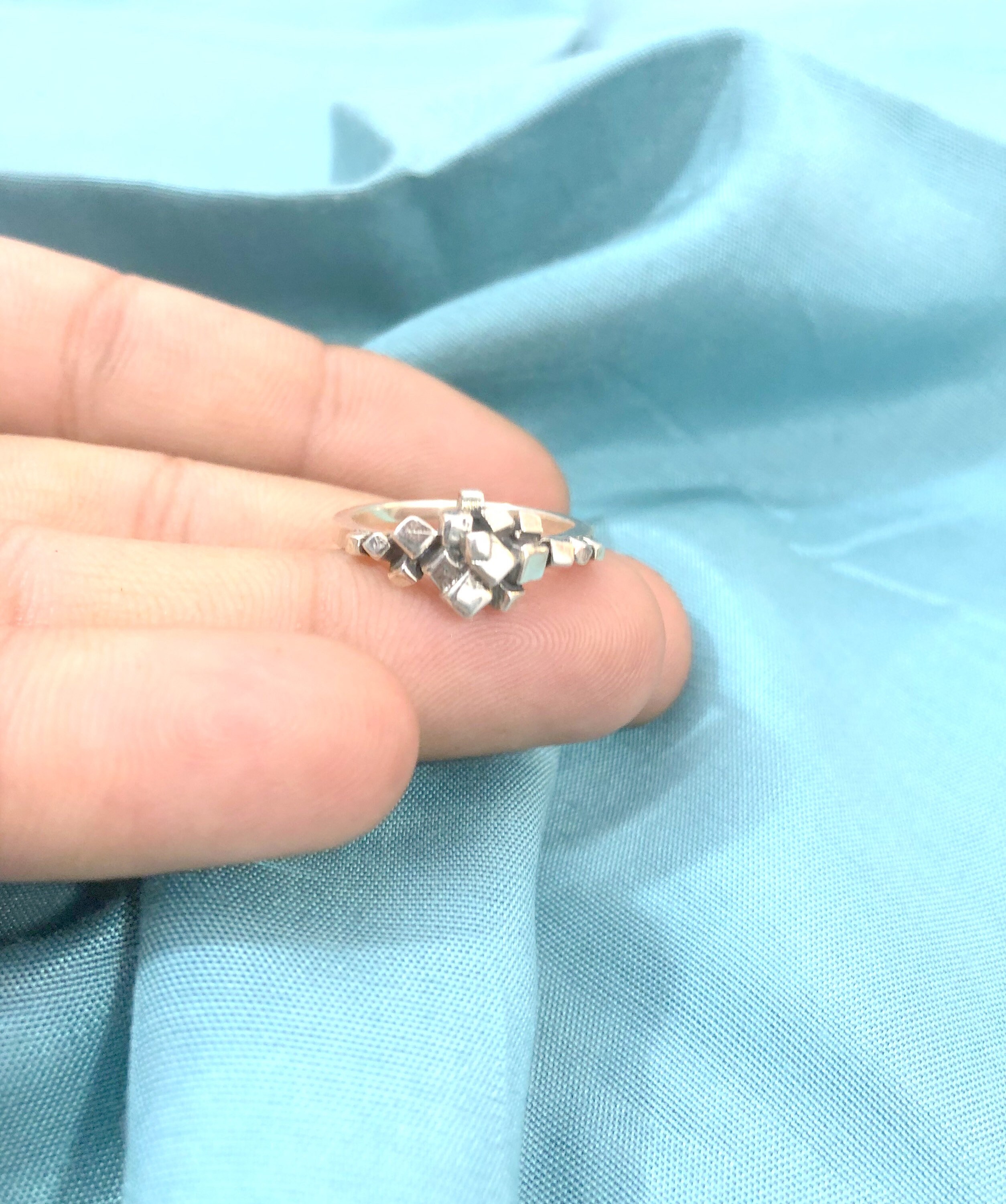 925 Sterling Silver Brutalist Bumpy Ring Textured Silver - Etsy