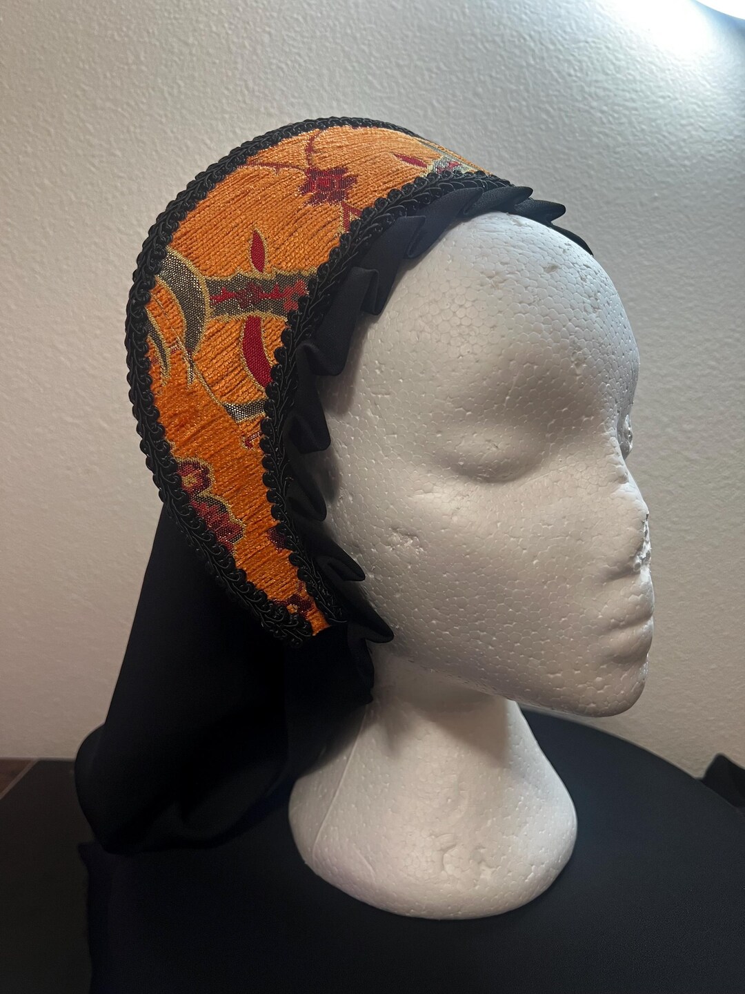 Elizabethan Tudor French Hood and Snood Veil, Tudor Head Dress ...