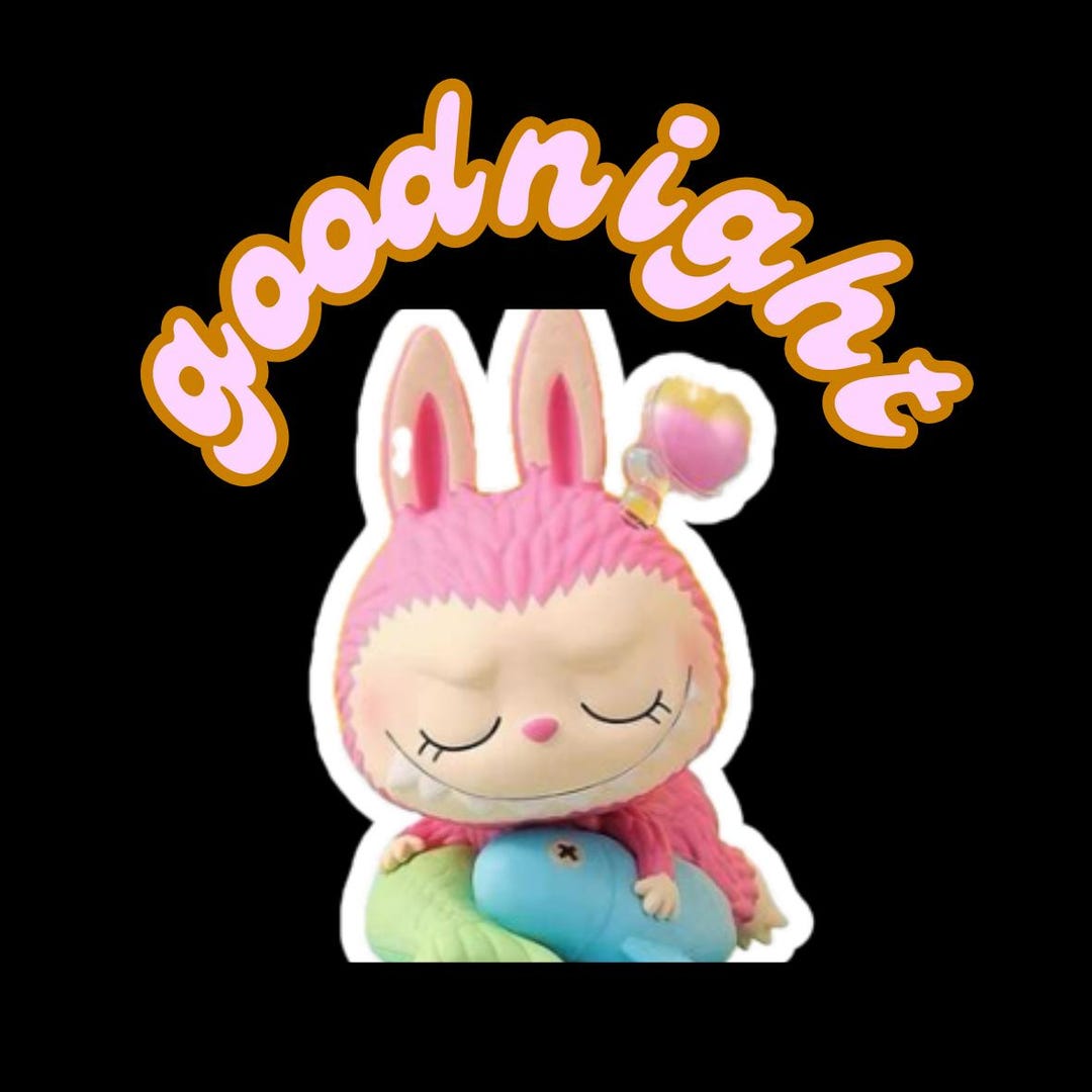 Labubu Goodnight Sticker - Etsy