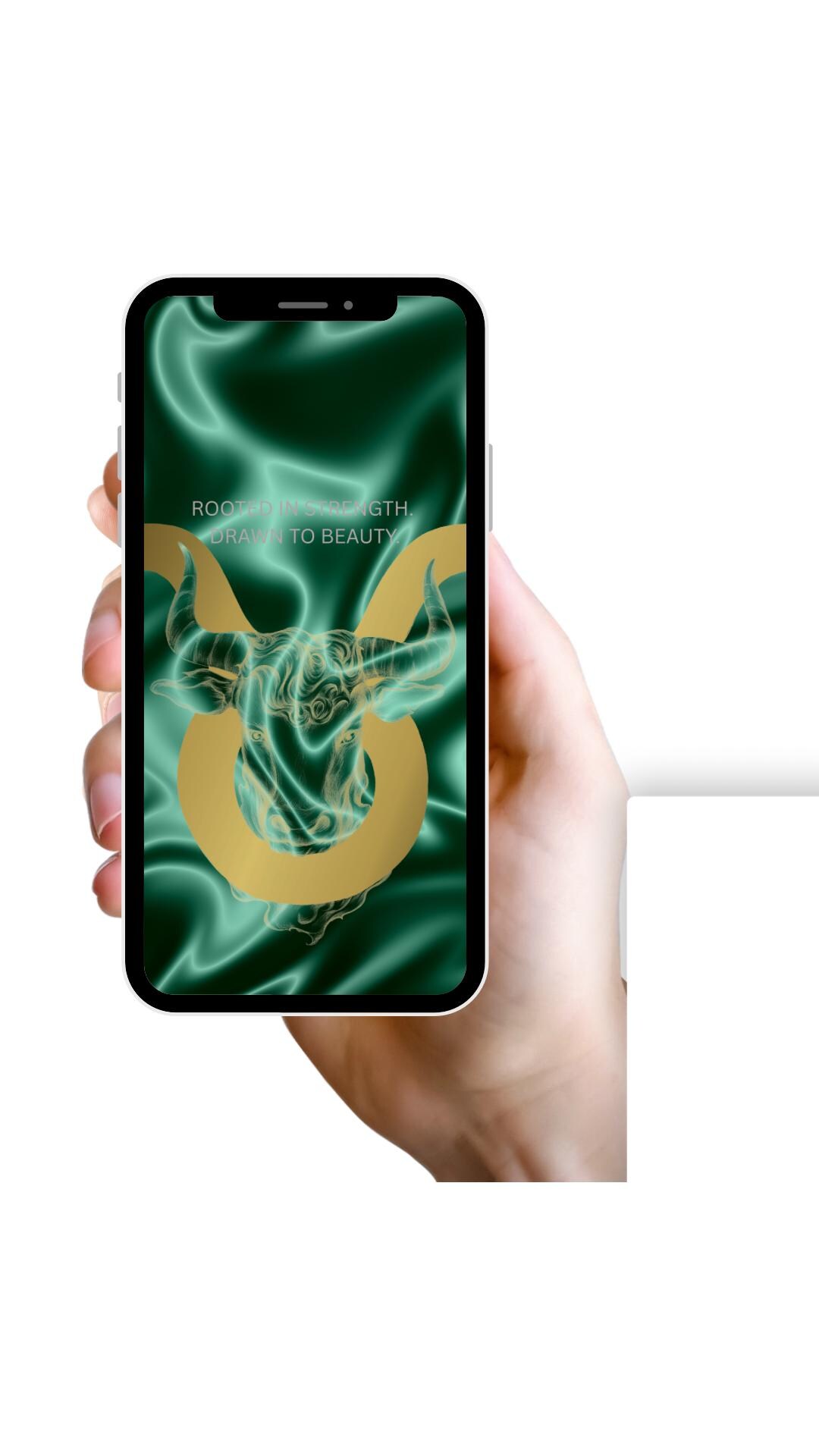 Taurus Zodiac Wallpaper | Emerald Green Phone Background | Earth Sign ...
