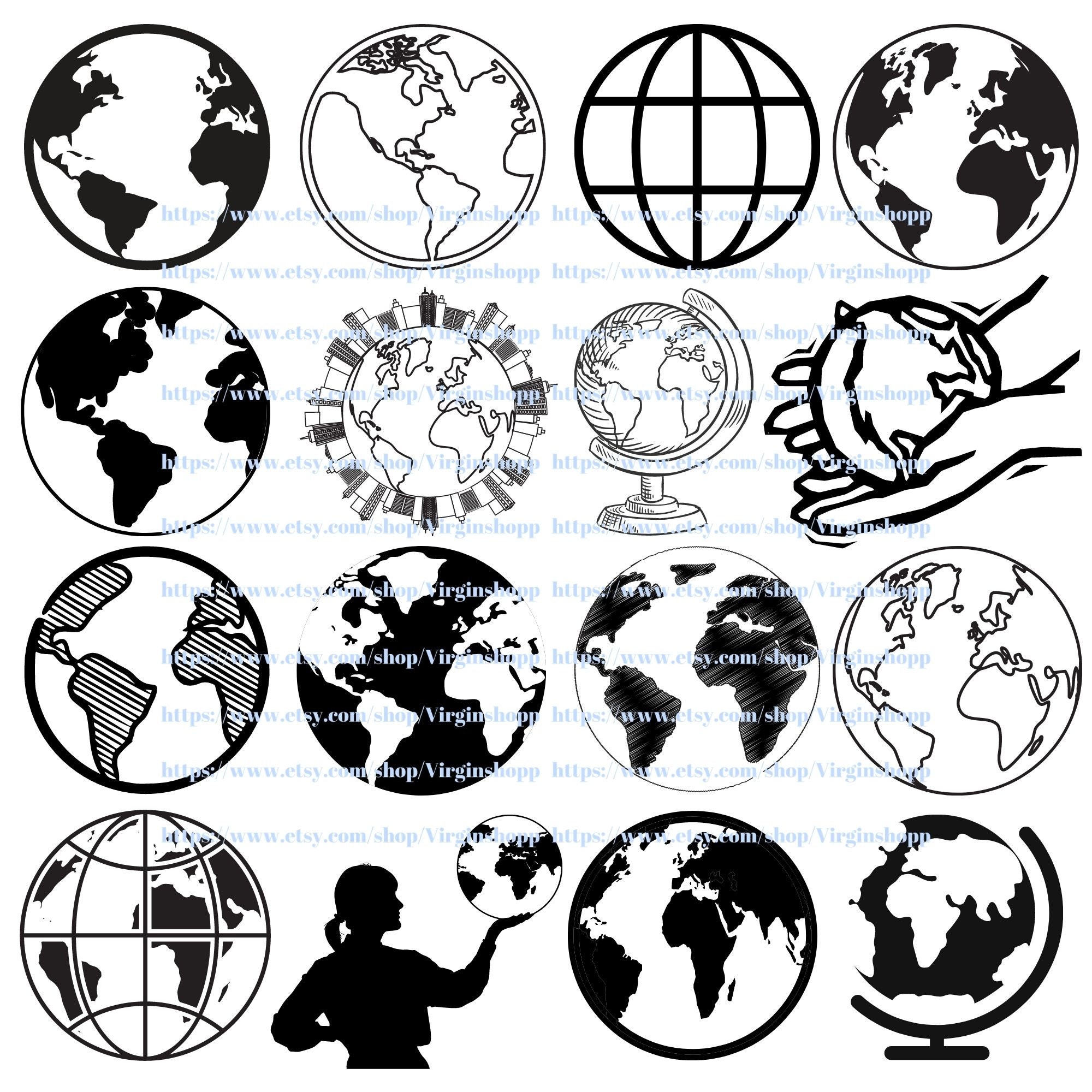 Earth globe svg bundle Earth Svg Globe Cut File Earth | Etsy