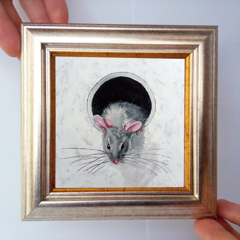 Mouse in Hole Painting - Etsy Canada