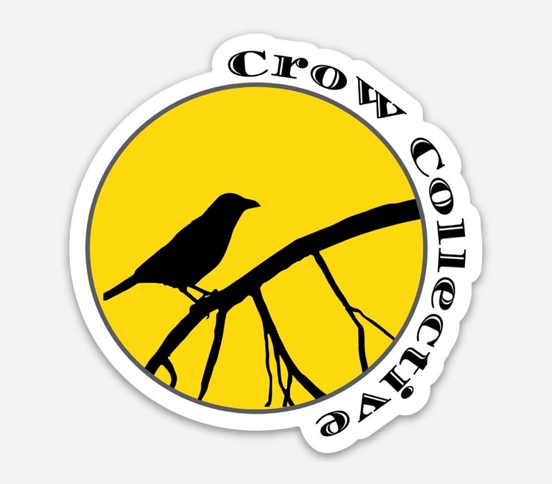 The Crow Collective Logo Sticker Crow Sticker Crow Lover Gift - Etsy