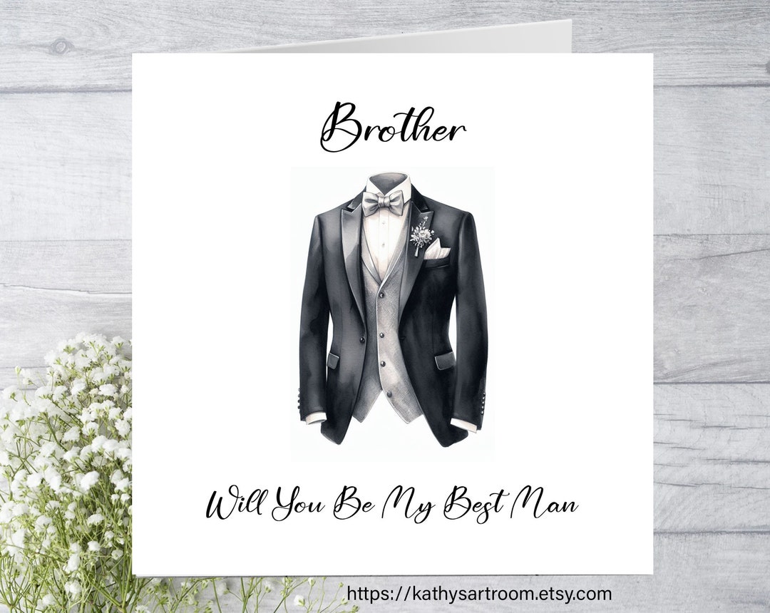 Best Man Card Will You Be My Best Man Card Wedding Card - Etsy