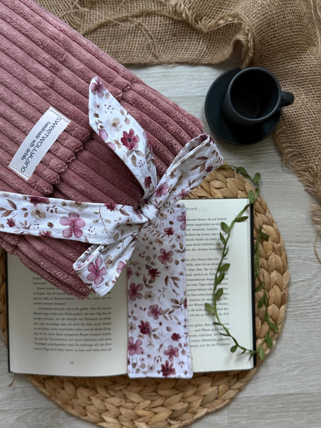 Book Cover Ribbon Wide Cord Velvet Cord Book Cover Gift Kindle Case ...