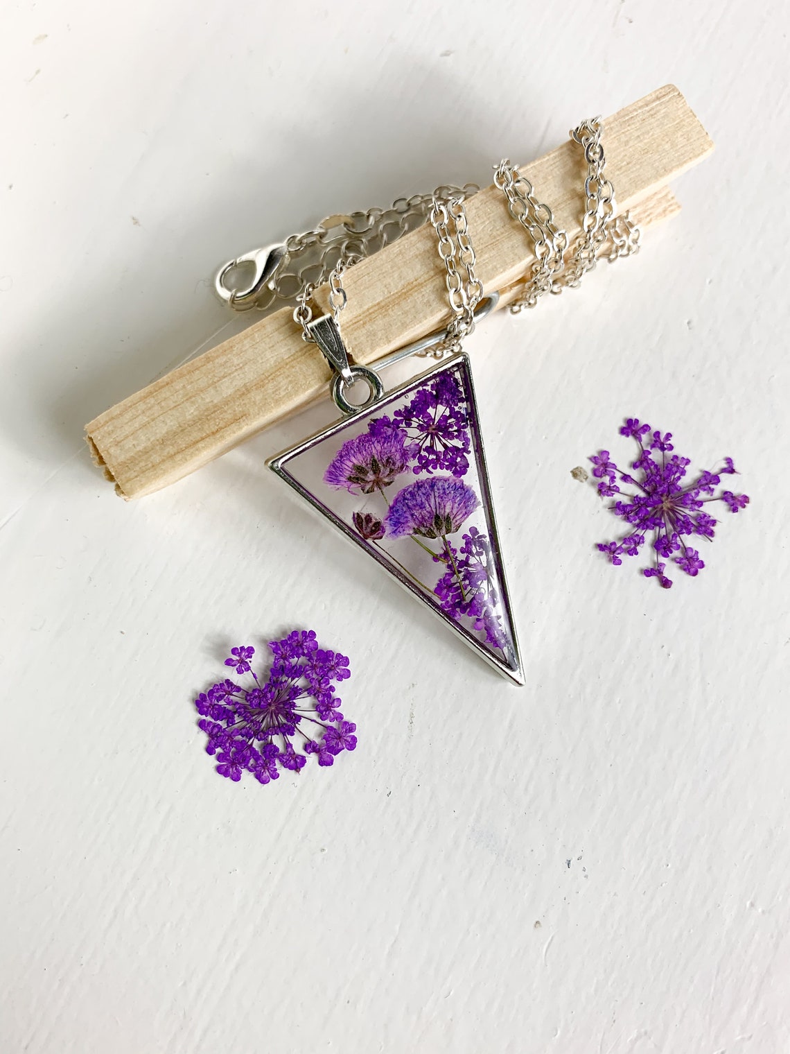 Echte Blume Anhänger Halskette echte Blume Halskette | Etsy