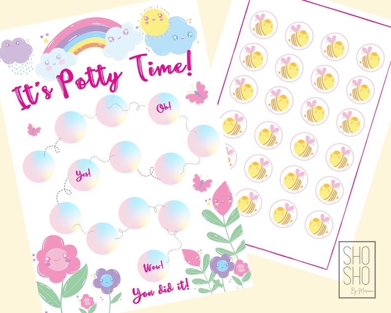 Printable Reward Chart Potty Training Chart Instant Download Reward ...