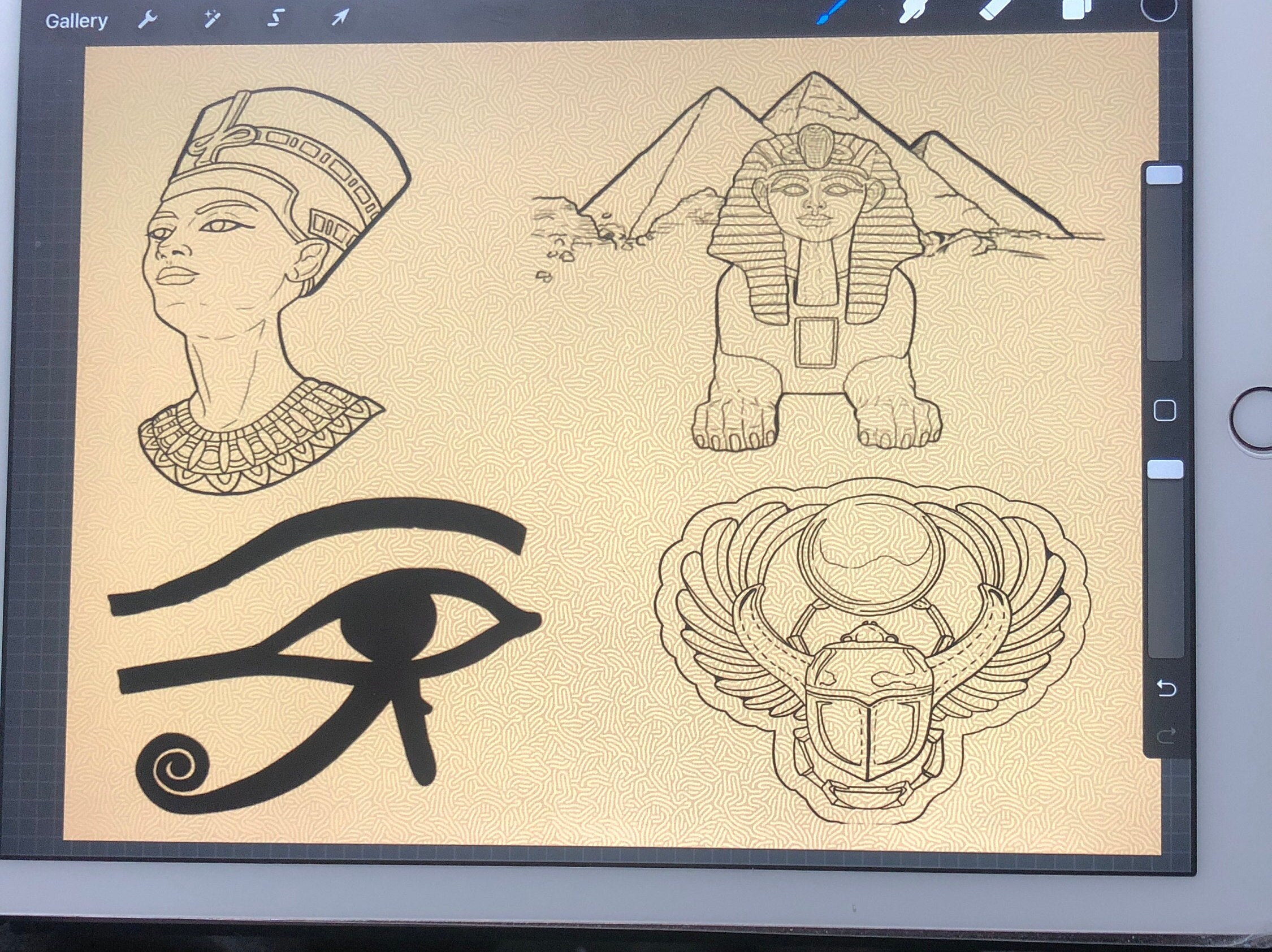 Egypt procreate Brush Set - Etsy