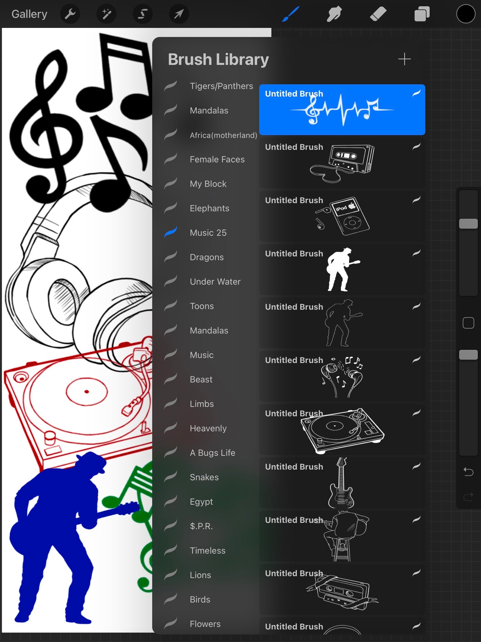 Music (procreate Brush Set) - Etsy