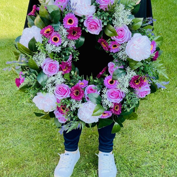 Pink Wreath - Etsy UK