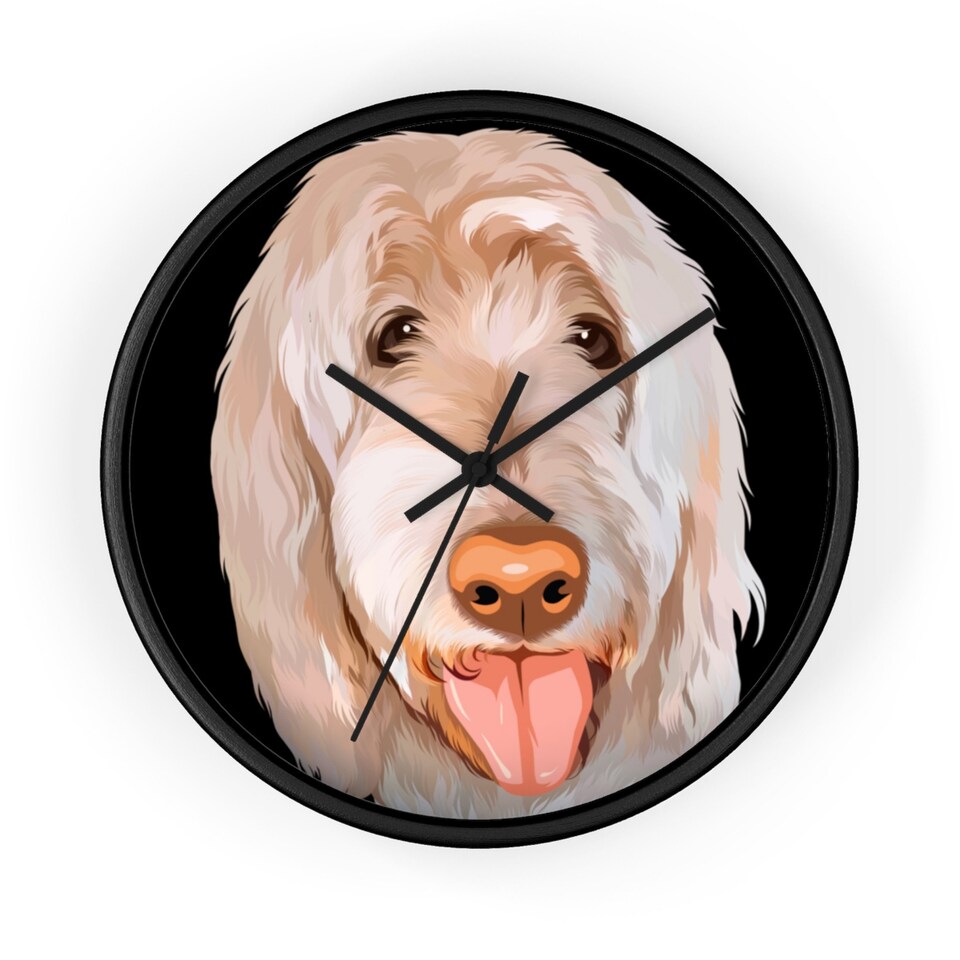 Custom Dog Wall Clock, Personalized Pet Clock, Custom Art sold by ...
