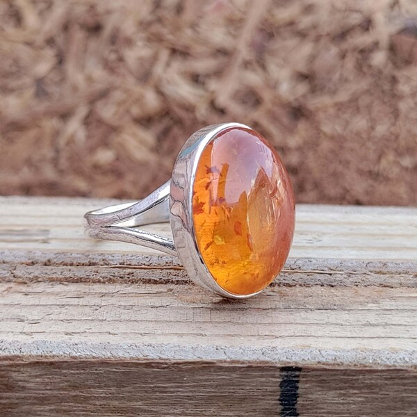 Amber Engagement Ring - Etsy