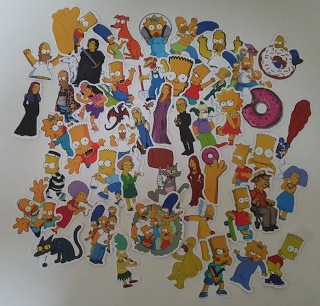 The Simpsons Stickers Cartoon Stickers Sun Protection and Waterproof ...