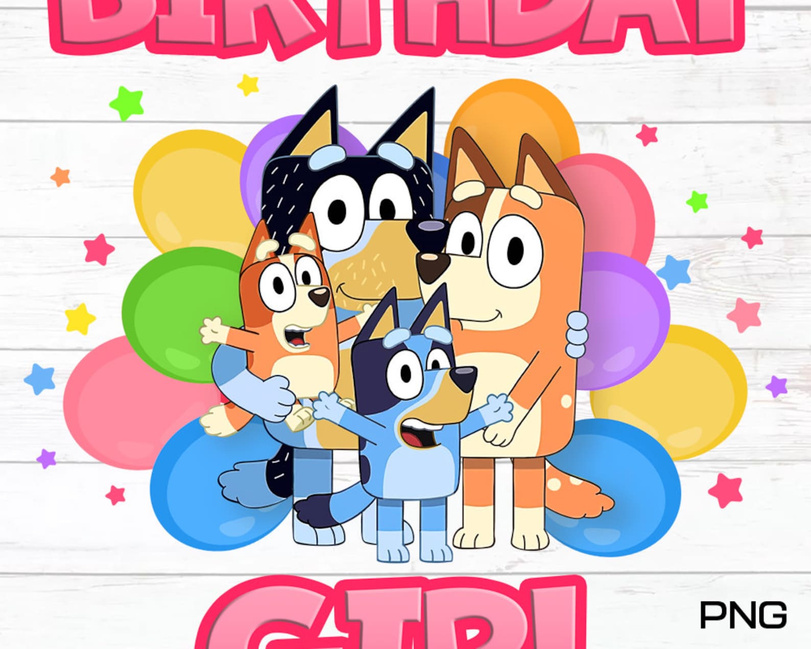 Birthday Girl Bluey Png Bluey Kids Png Bluey PNG Bluey | Etsy