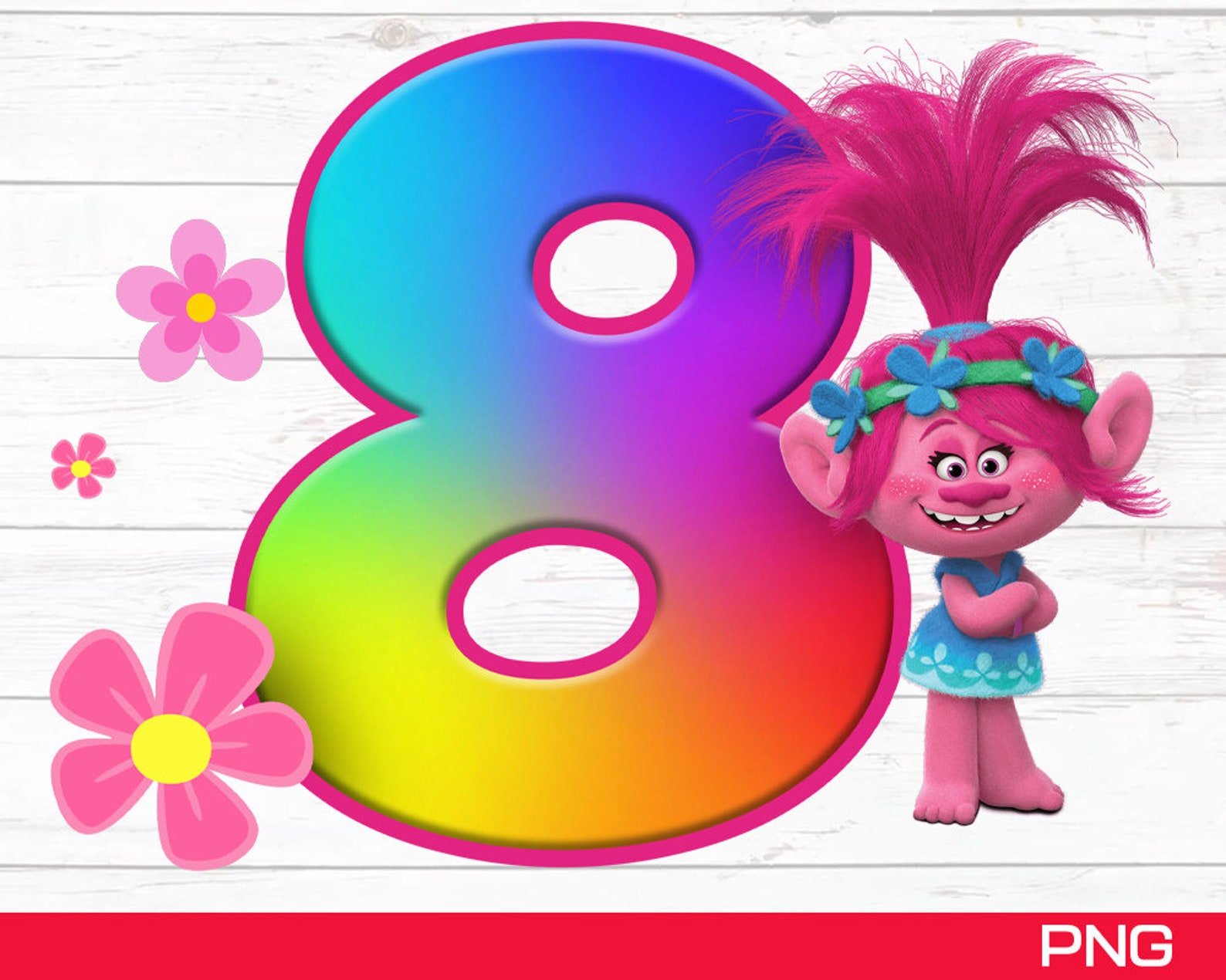Trolls Birthday Girl Png Digital File Birthday Girl Digital | Etsy