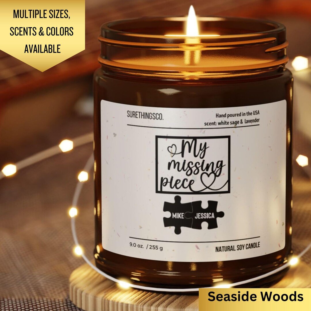 You're My Missing Piece Custom Scented Soy Candle,anniversary Gift ...