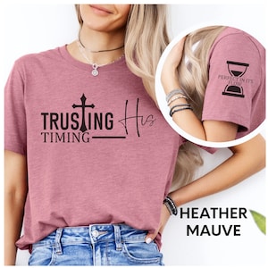 Trusting His Timing Perfect in Its Flow Sleeve Printed Shirt ...