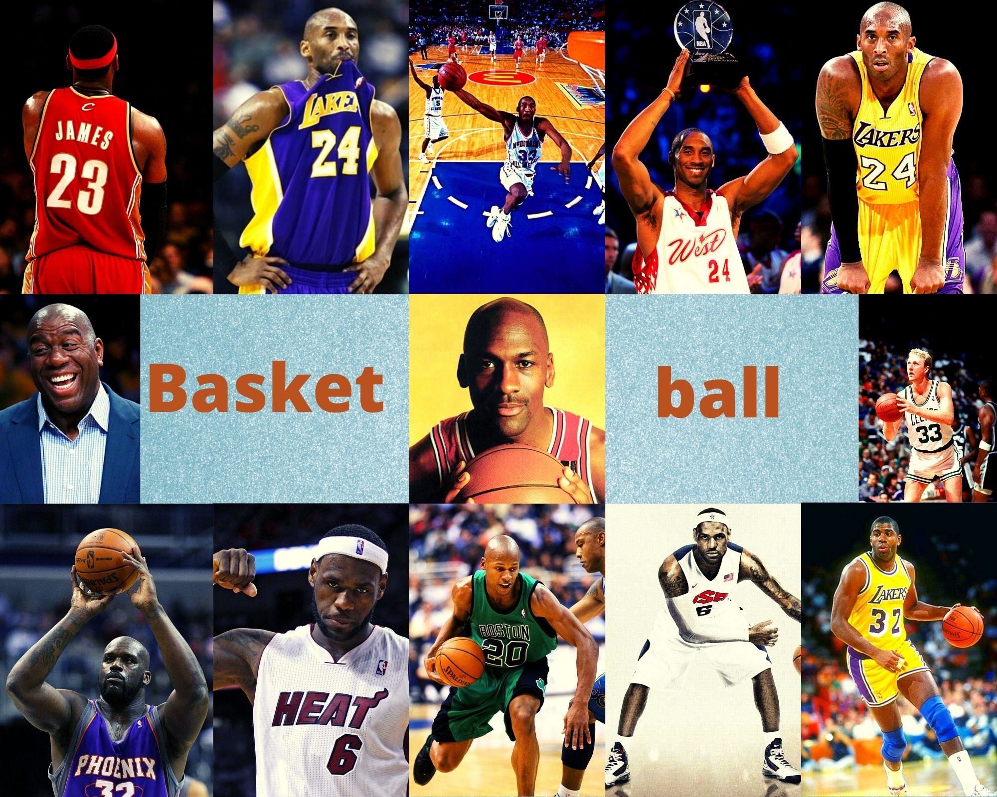 Aesthetic Wall Collage Kit, Basketball Legends Player, Sports Decor for ...