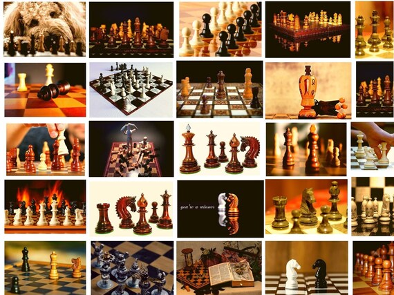 Wall Collage Kit Chess Game of Chess Stylish Wall Decor | Etsy