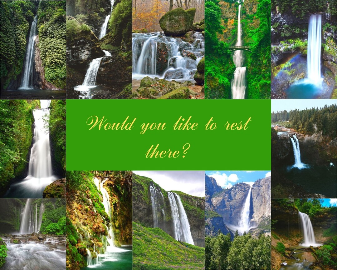 Transform Your Space With This Stunning Waterfalls of the World Collage ...