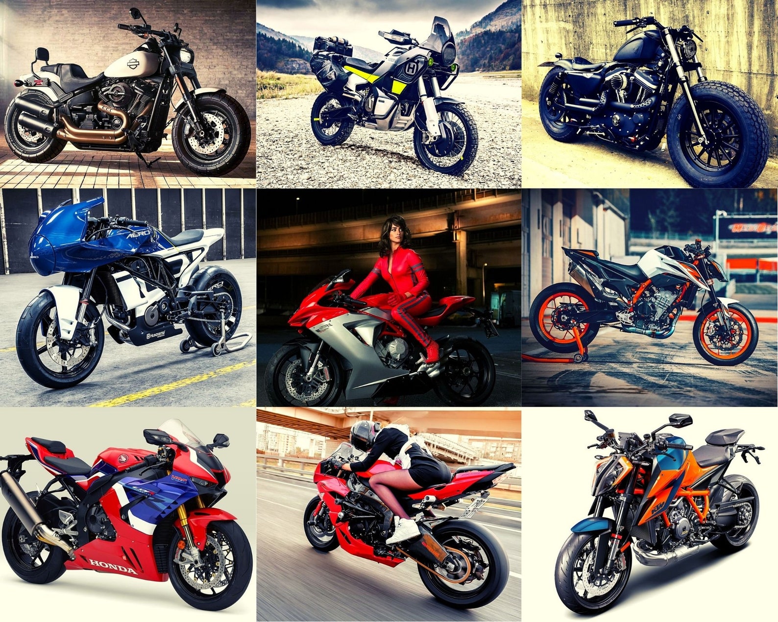 Biker Photo Collage, Motorcycles Photo Wallpaper, Gift for Bikers ...