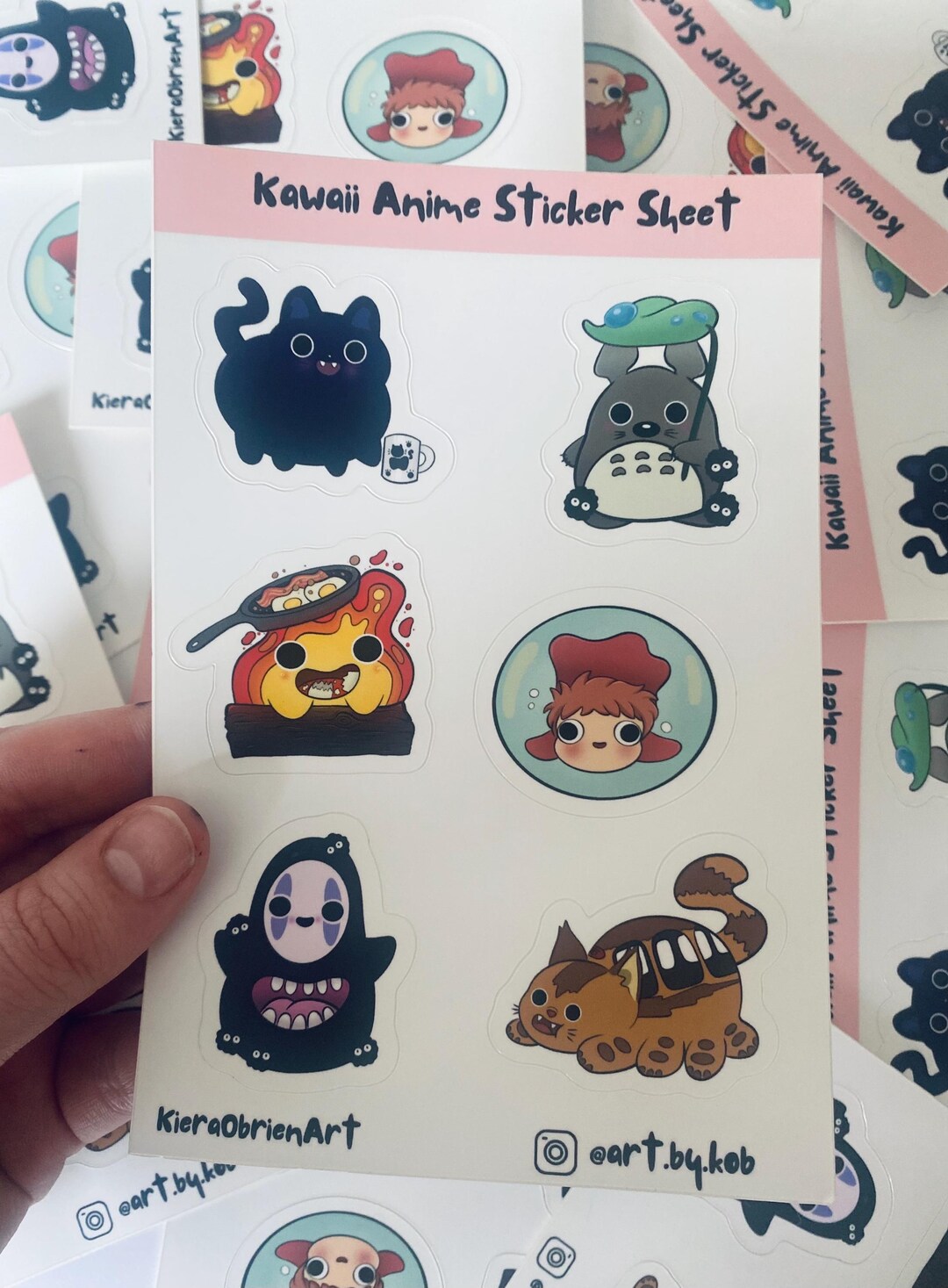 Kawaii Anime Characters Sticker Sheet - Etsy