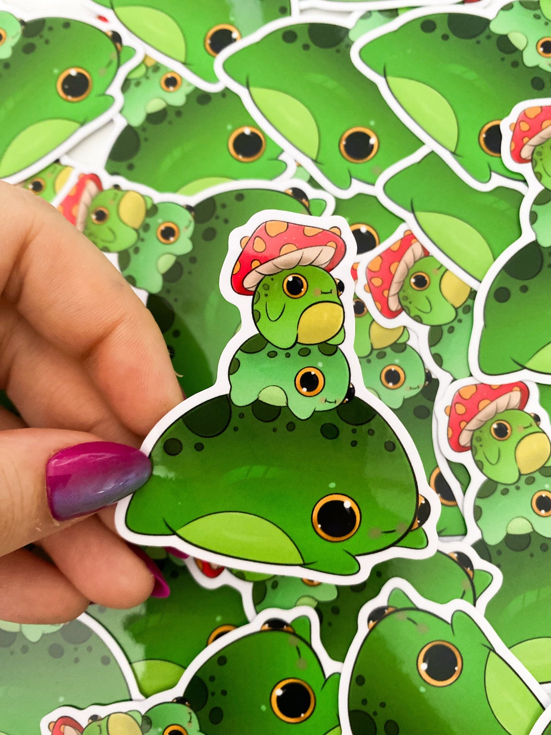 Stack of Frogs Sticker - Etsy