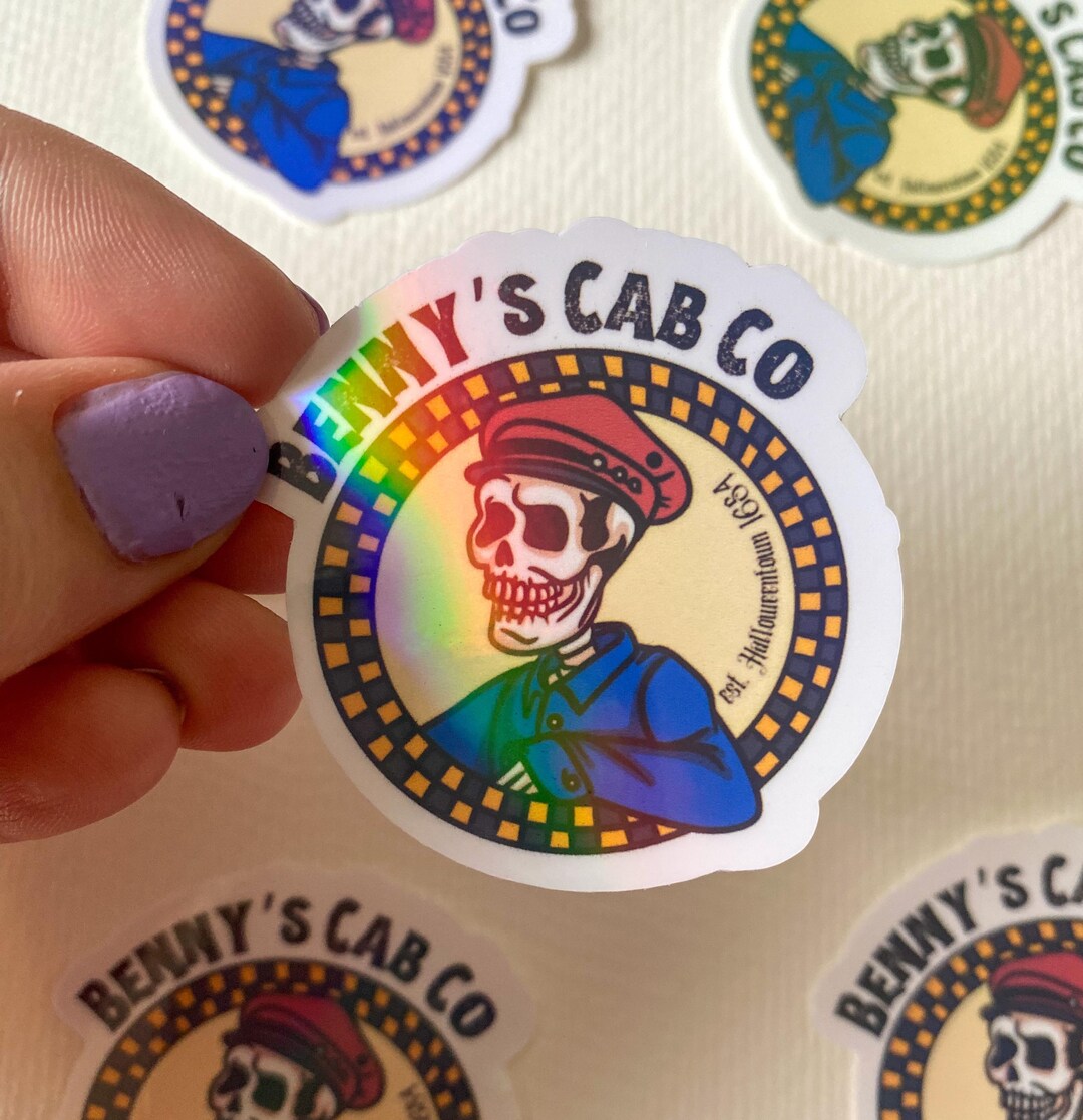 Bennys Cab Co Holographic Sticker - Etsy