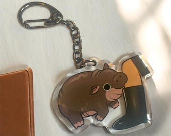 Moo Deng Fan Club Laser Cut Acrylic Keychain - Etsy