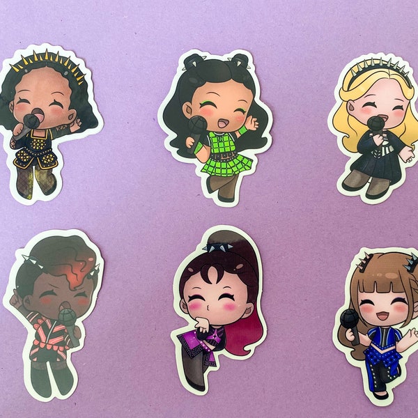 Six the Musical Stickers - Etsy