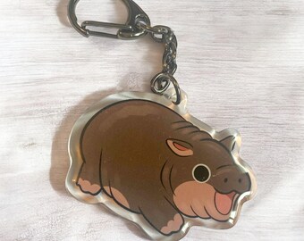 Moo Deng Fan Club Laser Cut Acrylic Keychain - Etsy