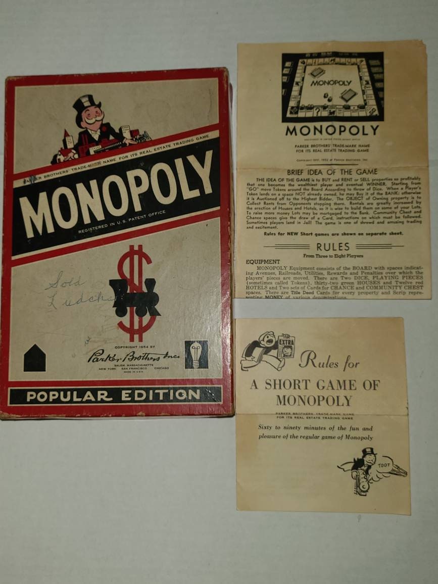 VINTAGE MONOPOLY A Classic GAME. popular Edition - Etsy