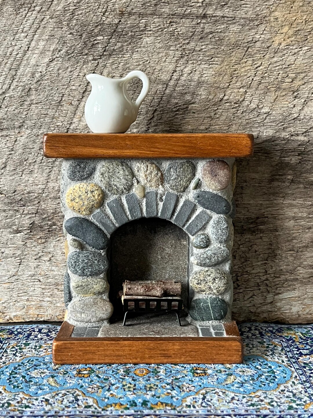 Miniature Beach Stone Dollhouse Fireplace (#83) 1:12 - Etsy